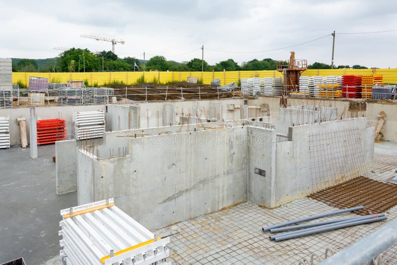 Building construction site editorial stock image. Image of architecture ...