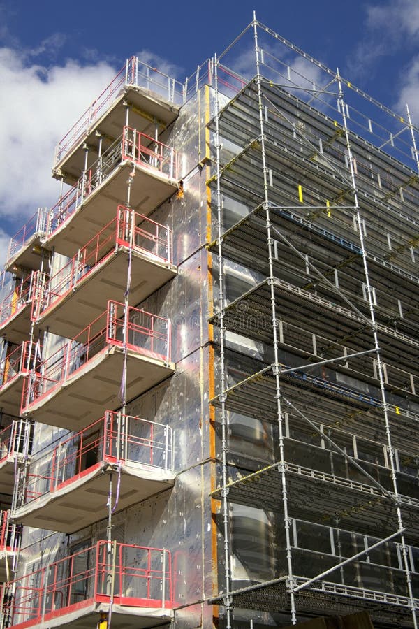 Building Construction Site, Look Up View Stock Image - Image of ...