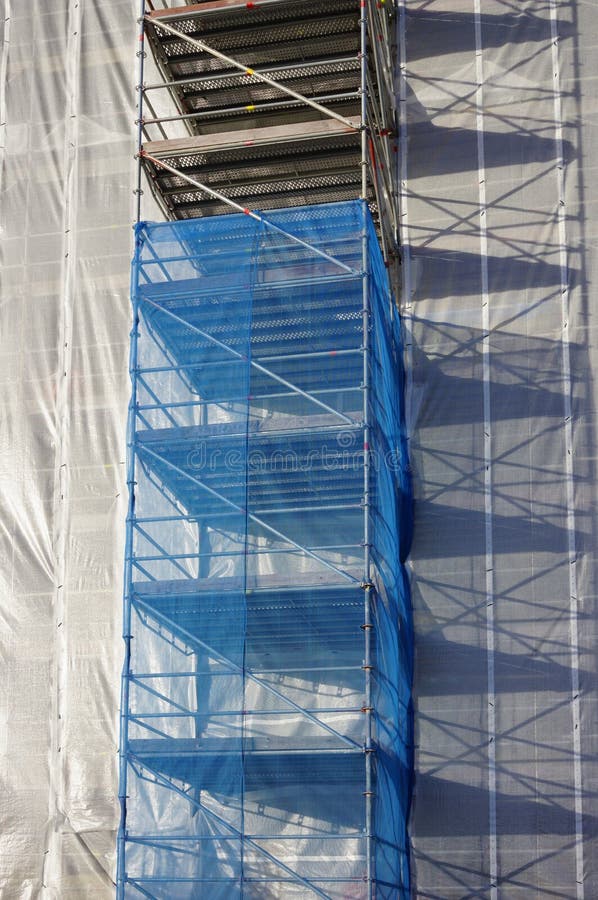 Building Construction Site, Look Up View Stock Image - Image of blue ...
