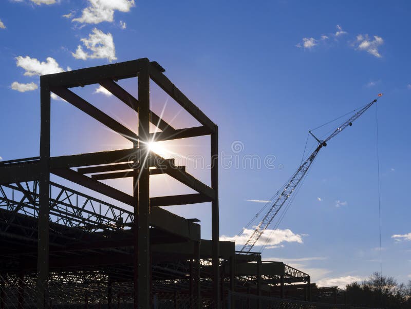 New Commercial Building Going Up Stock Image - Image of apartment ...