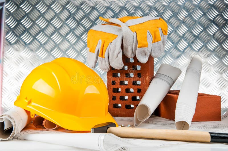 Building, Construction Site Stock Photo - Image of brick, chalk: 36039258