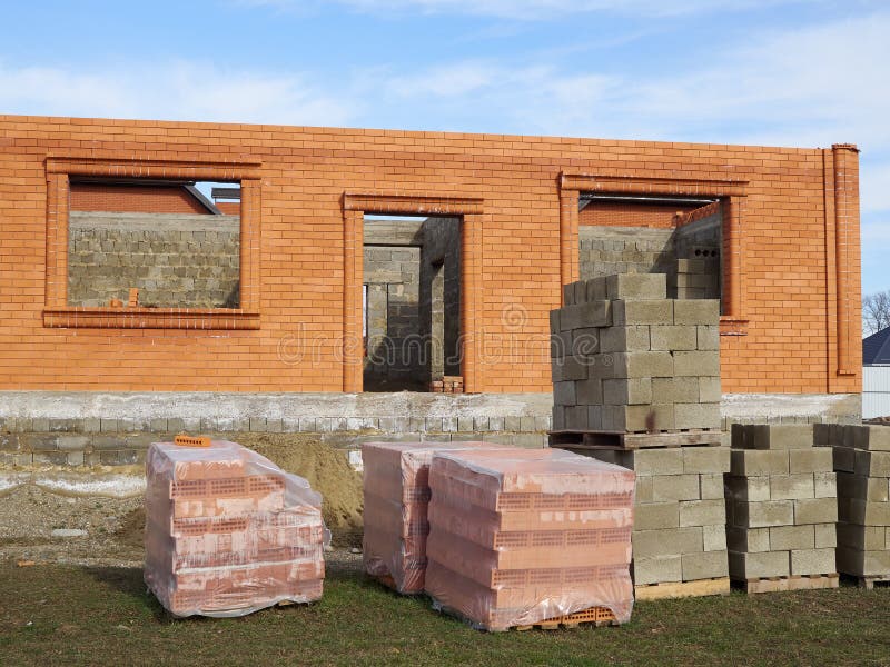 Building & Construction Site in Progress To New House. Stock Image ...