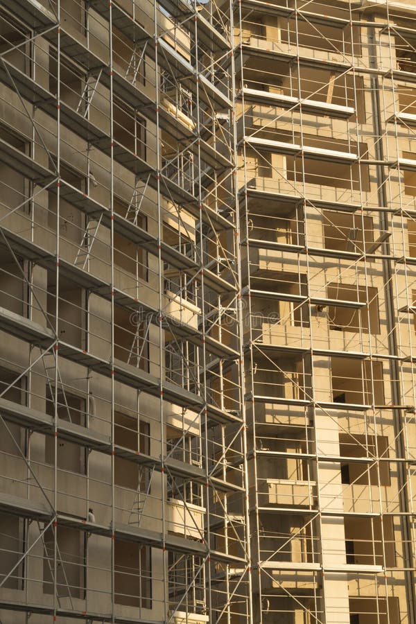 Building Construction Site Vertical View Stock Image - Image of ...