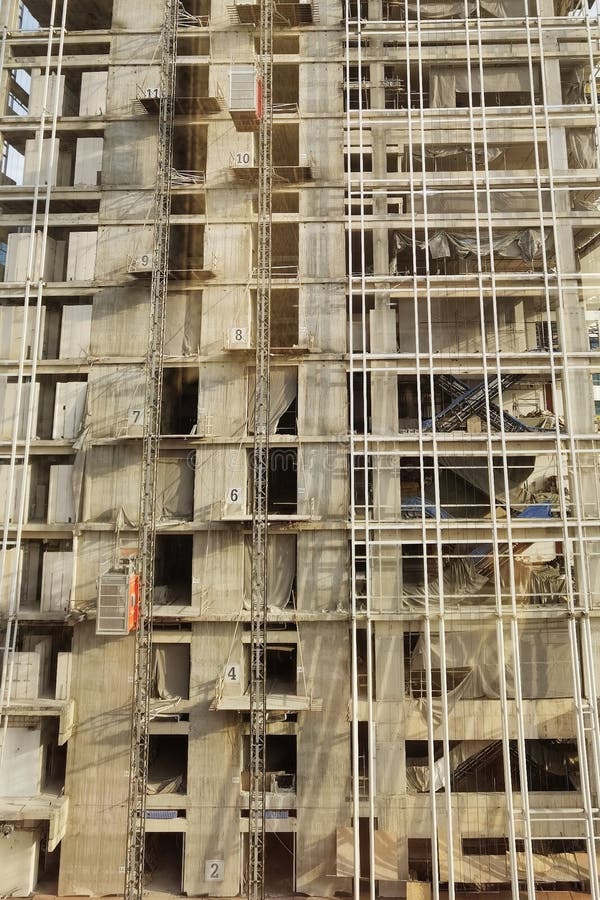 Building Construction Site Work Stock Image - Image of architecture ...