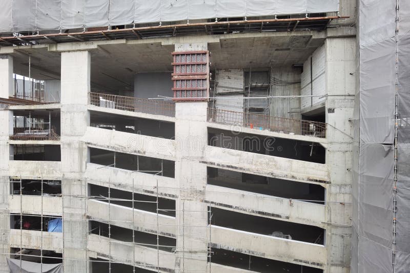 Building Construction Site Work Stock Image - Image of site, wall ...