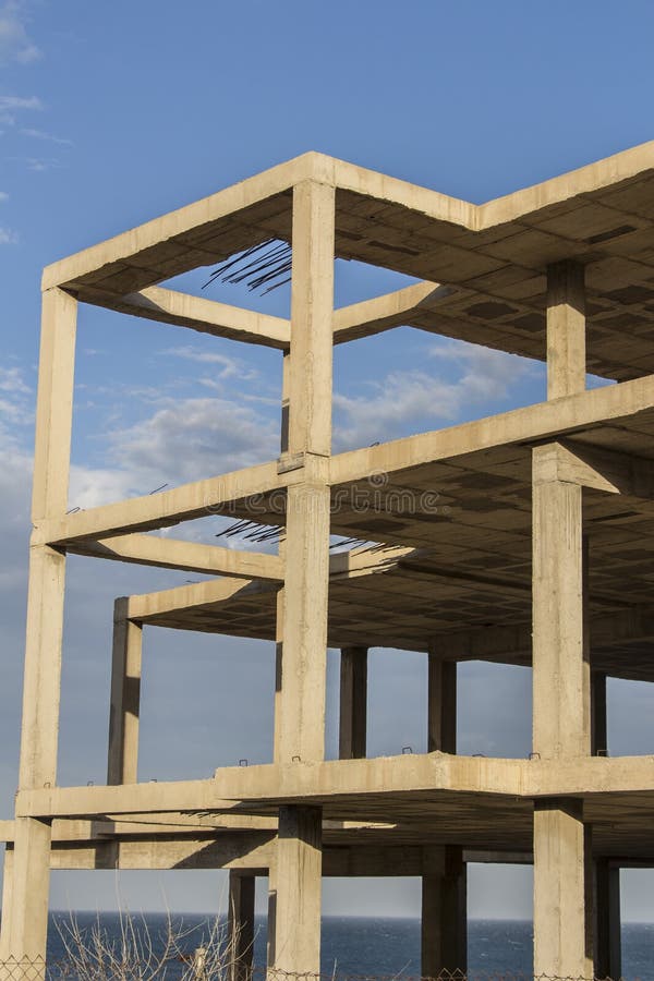 Building Construction Site Work from Concrete, Concrete Structure of ...