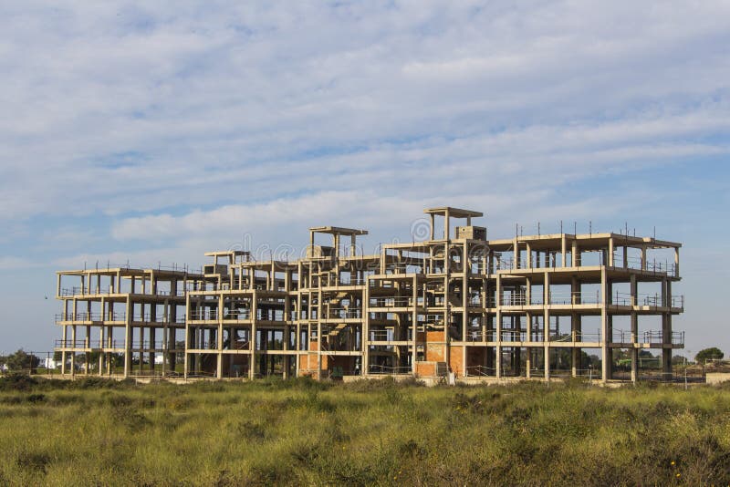 Building Construction Site Work from Concrete, Concrete Structure of ...