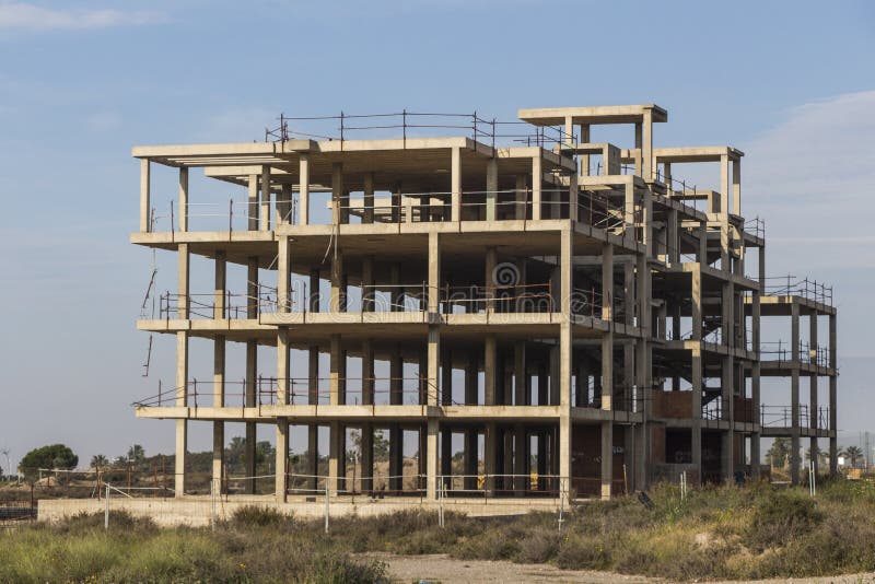 Building Construction Site Work from Concrete, Concrete Structure of ...