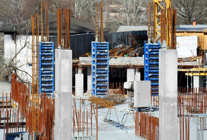 Construction site work stock photo. Image of concrete - 114621422