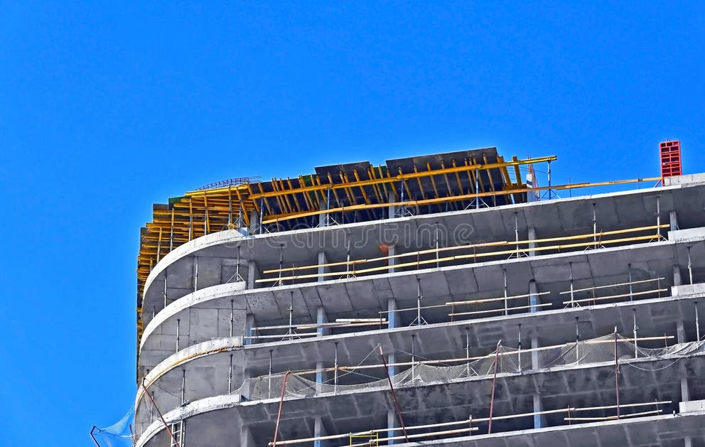 Building Construction Site Work and Sky Stock Photo - Image of ...