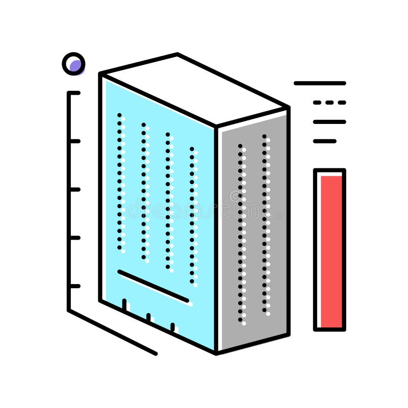Building Construction Sizes Modeling Color Icon Vector Illustration ...