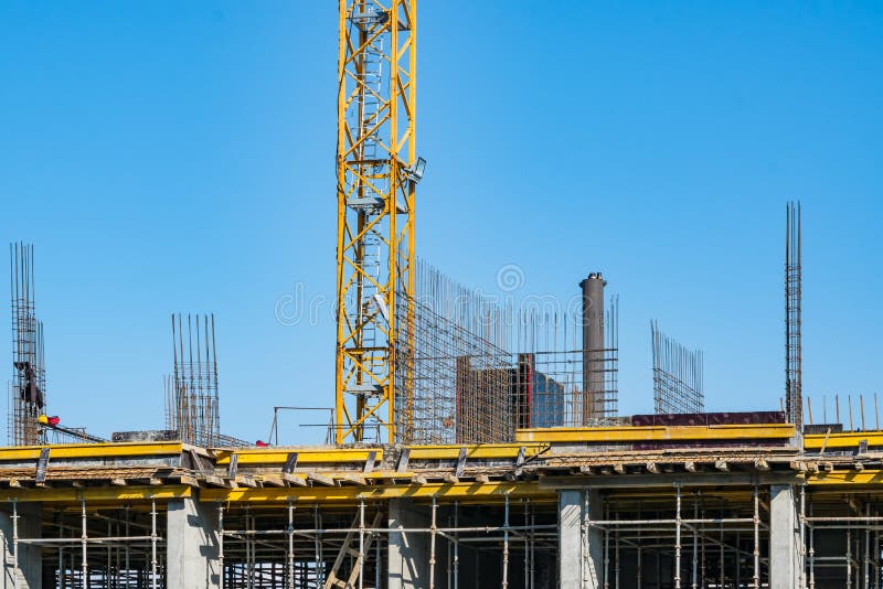 Building Construction, Start of Construction Stock Photo - Image of ...