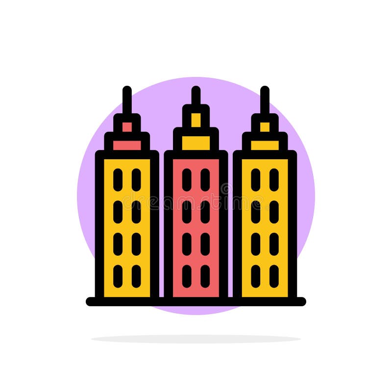 Building, Construction, Tower Abstract Circle Background Flat Color ...