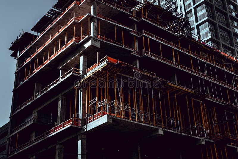 Building Construction Under the Sunlight during the Evening in ...