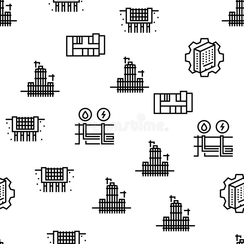 Building Construction Vector Seamless Pattern Stock Vector ...