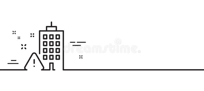 Building Construction Warning Line Icon. Attention Triangle Sign ...