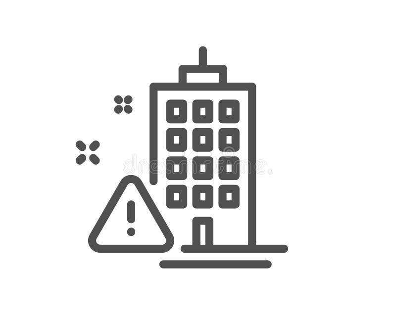 Building Construction Warning Line Icon. Attention Triangle Sign ...