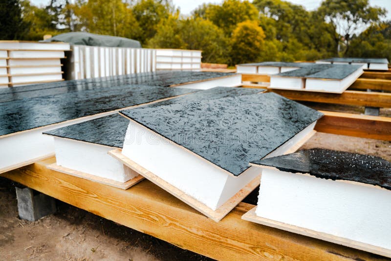 Building Construction of Wooden Frame House Made of SIP Structural ...