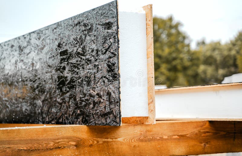 Building Construction of Wooden Frame House Made of SIP Structural ...