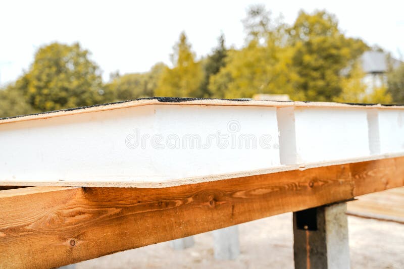 Building Construction of Wooden Frame House Made of SIP Structural ...