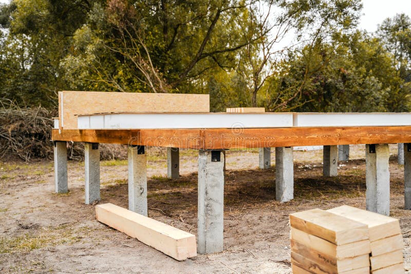 Building Construction of Wooden Frame House Made of SIP Structural ...