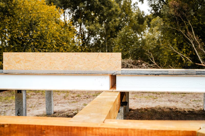 Building Construction of Wooden Frame House Made of SIP Structural ...