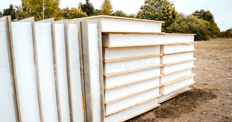 Building Construction of Wooden Frame House Made of SIP Structural ...