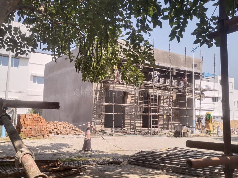 Building construction work stock image. Image of tree - 259530759