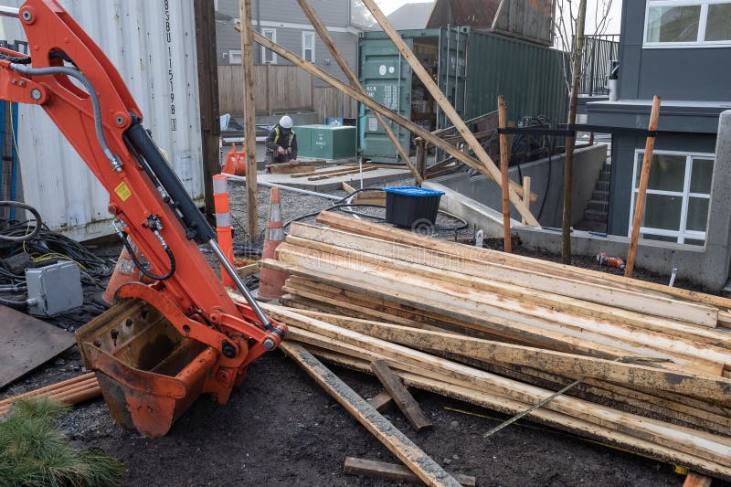 Construction Work Site Showing Nearly Completed Condos Stock Photo ...