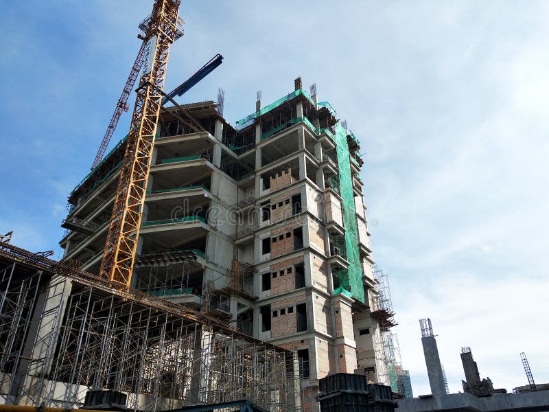 Building Construction Work is Underway at a Construction Site ...