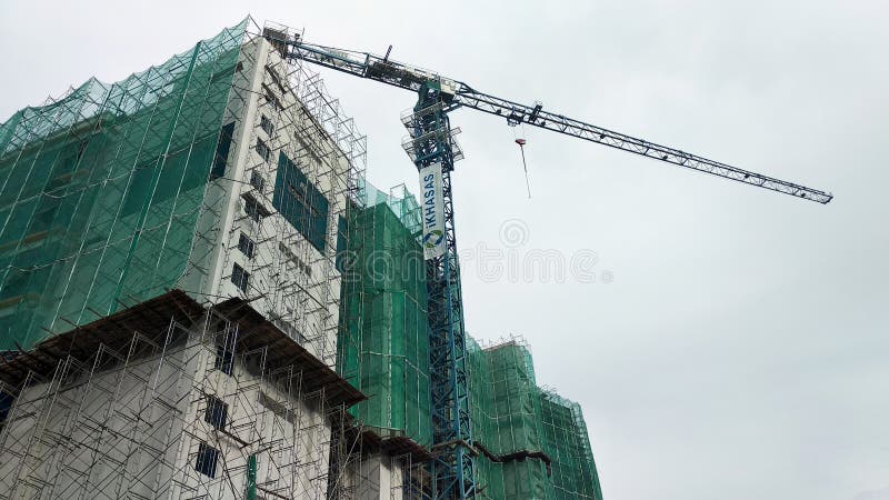 Building Construction Work is Underway at a Construction Site ...