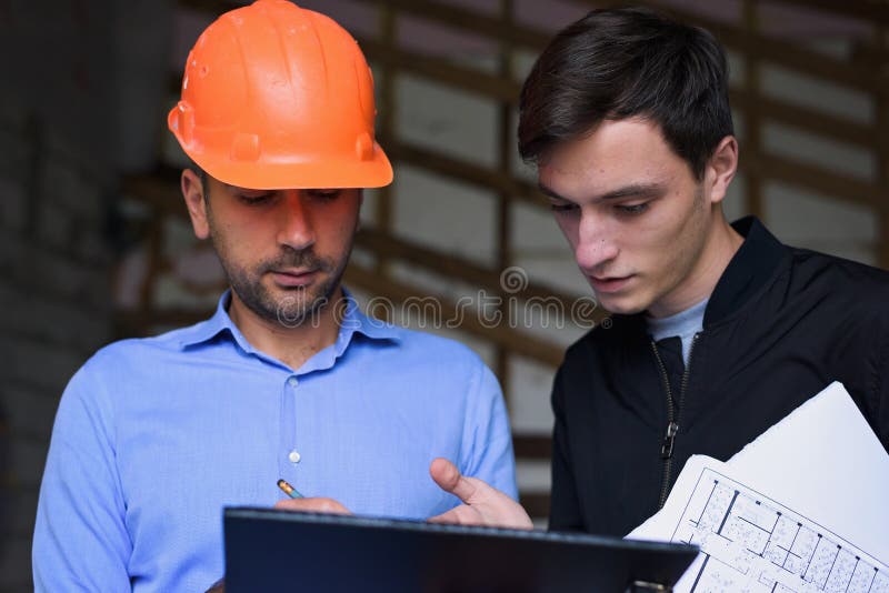 Building Constructor Architect Engineer Stock Image - Image of exterior ...