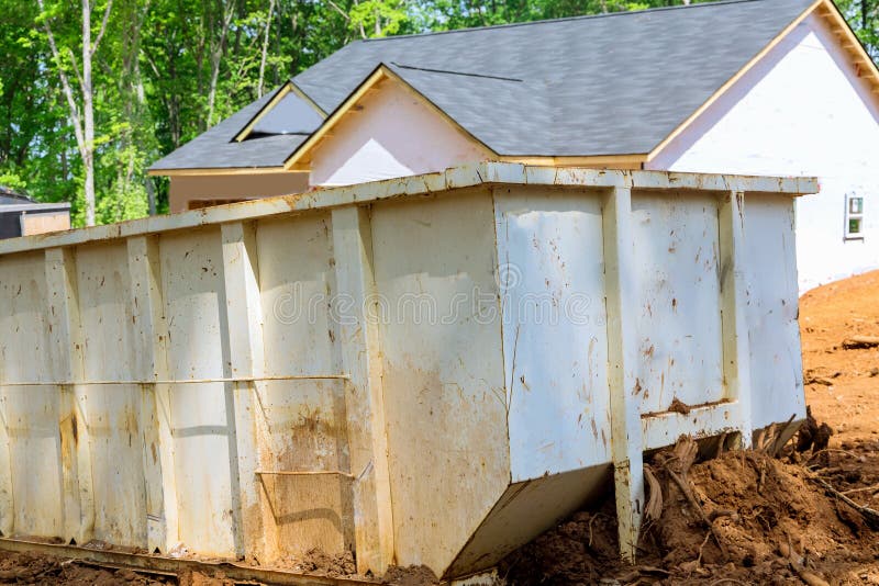 Building Container for Garbage Construction Waste Stock Image - Image ...