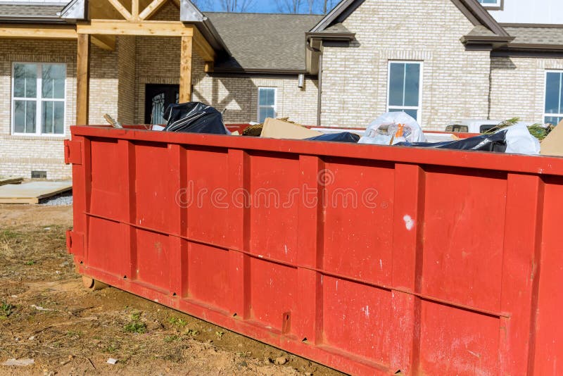 Building Container for Garbage Construction Waste Stock Image - Image ...