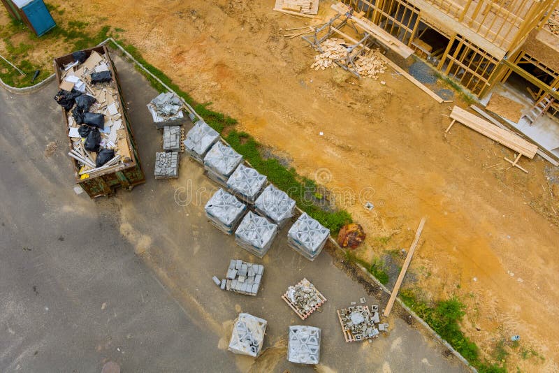 Building Container for Garbage Construction Waste Stock Image - Image ...