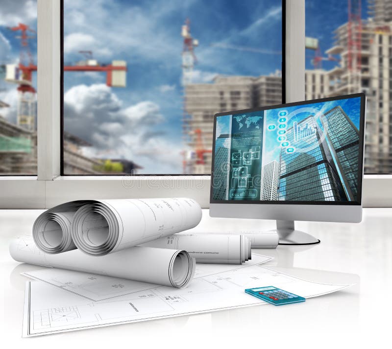 Building contractor stock illustration. Illustration of built - 42703944