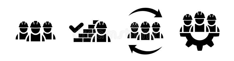 Building Contractors Icon Set, Brick Wall, Check Stock Vector ...