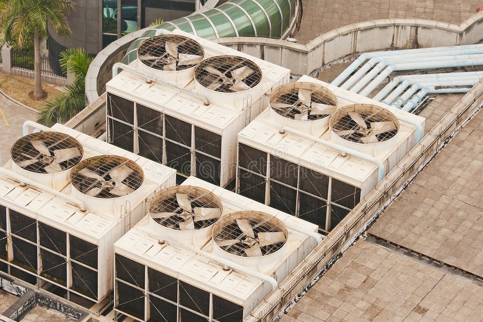 Building cooling assembly stock image. Image of fanned - 22779719