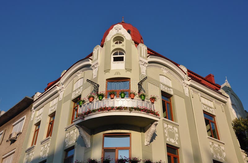 Building on the corner stock image. Image of travelling - 65790519