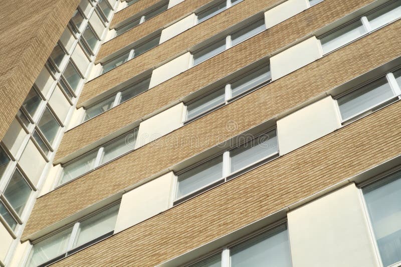 Building Corner Beige Brick and Windows Office Skyscraper Stock Image ...