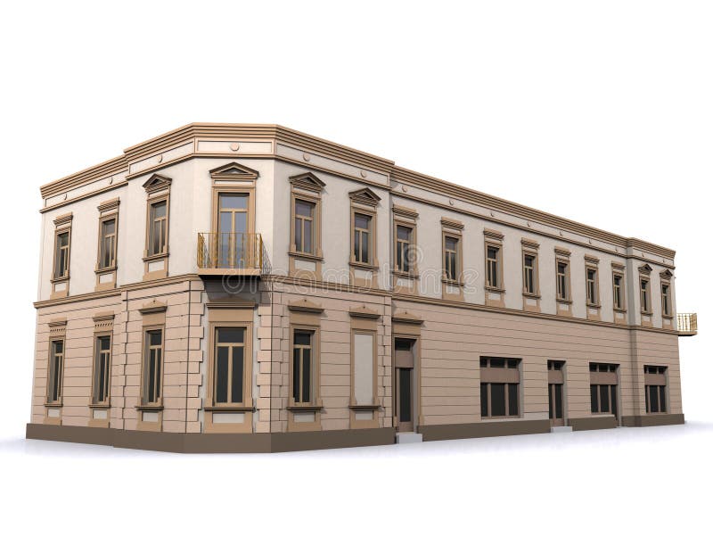 Building Corner Eclectic House Stock Illustration - Illustration of ...