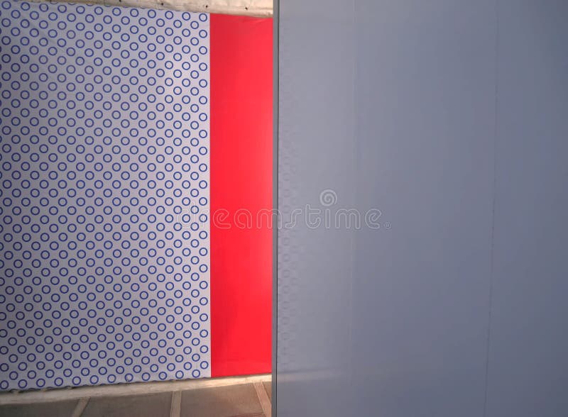 Corner with Patterned Wall on the Back Stock Image - Image of angle ...