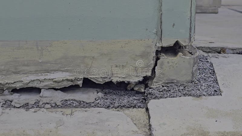 Building Corner Reveals a Significant Crack Stock Footage - Video of ...