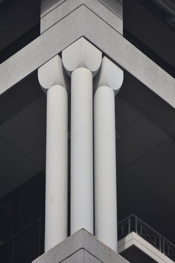 Building Corner with Supporting Columns Stock Photo - Image of urban ...
