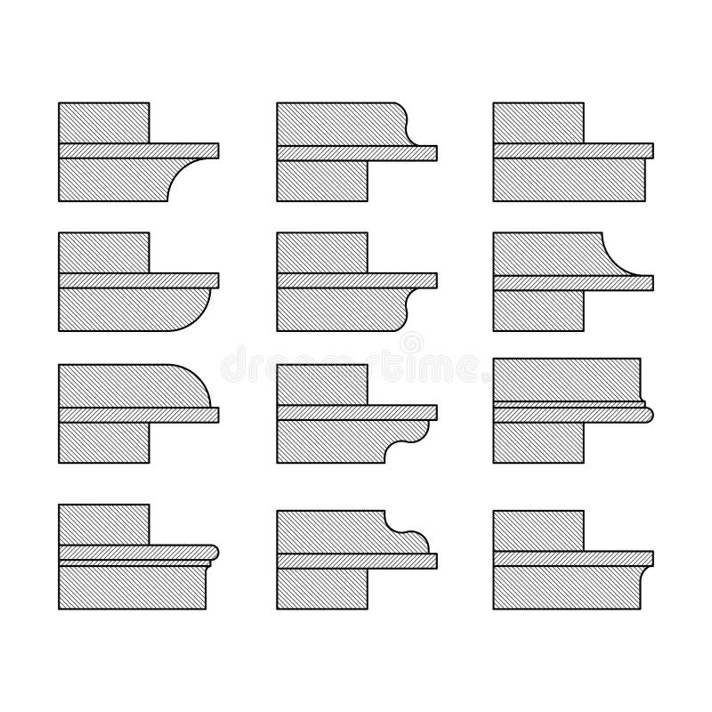 Building Cornice Cross Section. Stock Vector - Illustration of bracket ...
