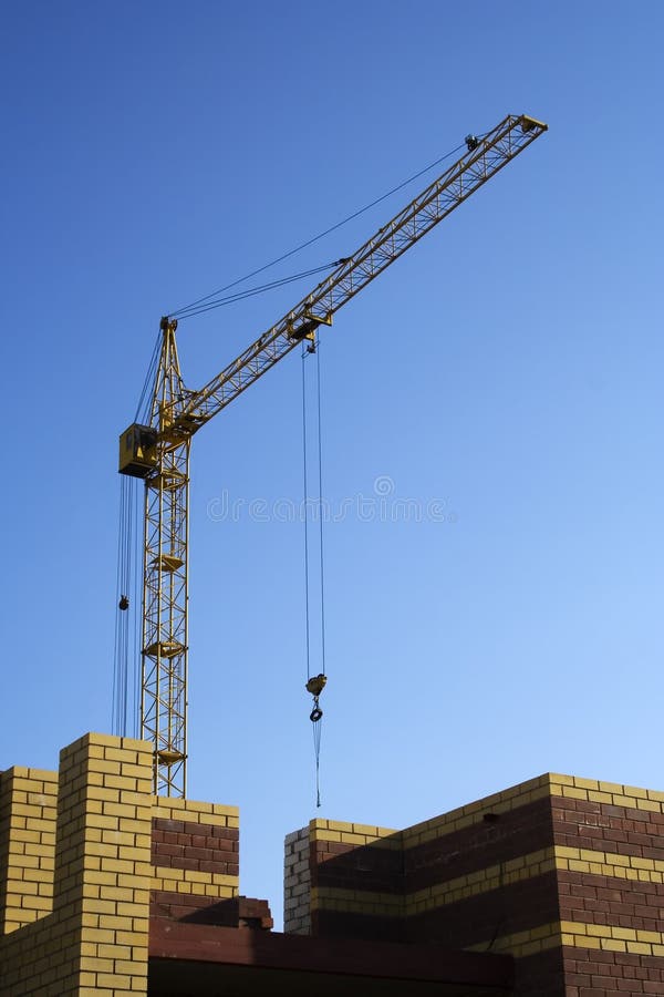 Roofer Builder Worker with Crane Installing Structural Insulated Panels ...