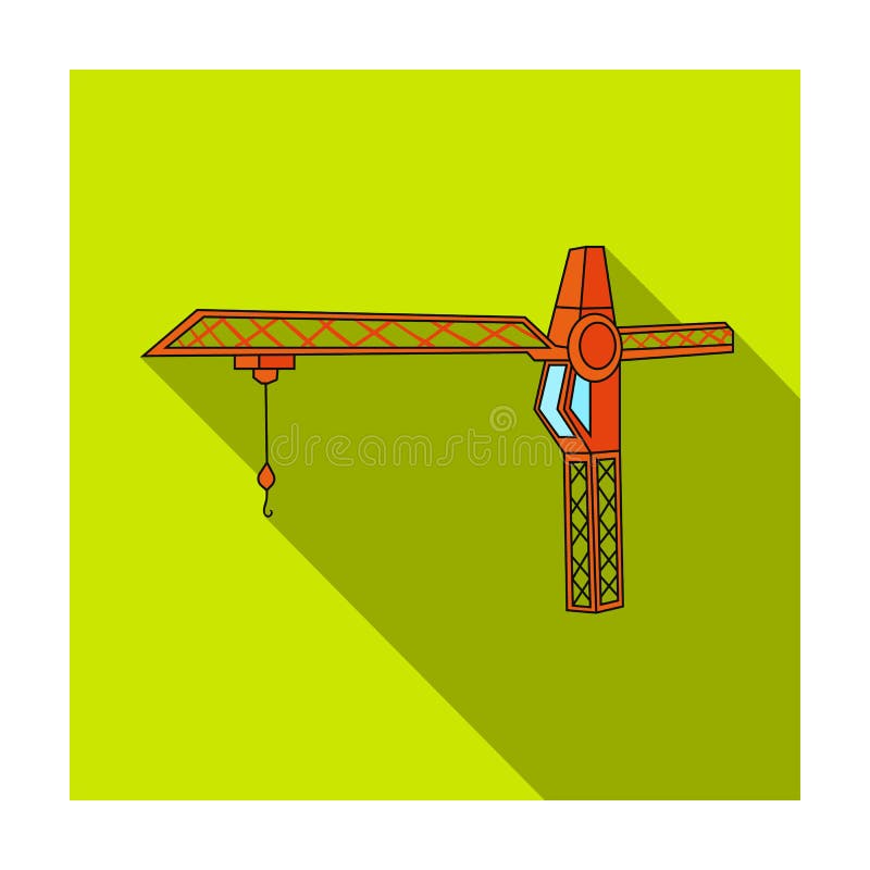 Building Crane Icon in Flat Style Isolated on White Background ...