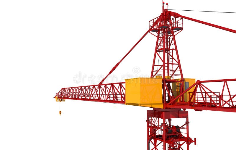 Building Crane Isolated on White Background. Construction Stock ...