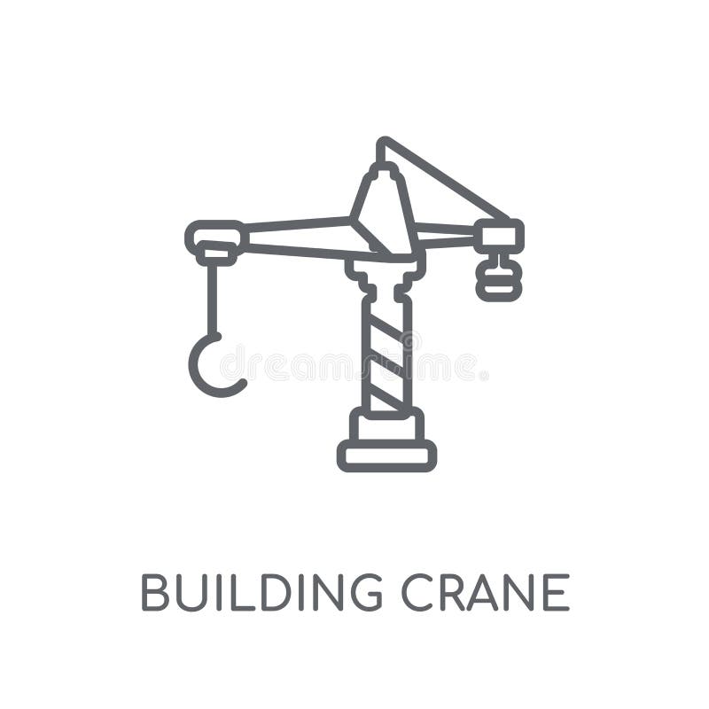 Building Crane Linear Icon. Modern Outline Building Crane Logo C Stock ...
