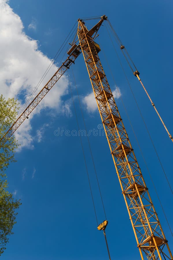 The Building Crane on Project Site Stock Photo - Image of development ...